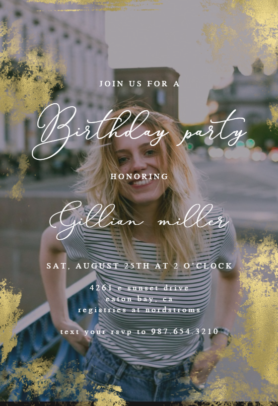 Birthday Invitation Cards With Photos (Free) | Greetings Island