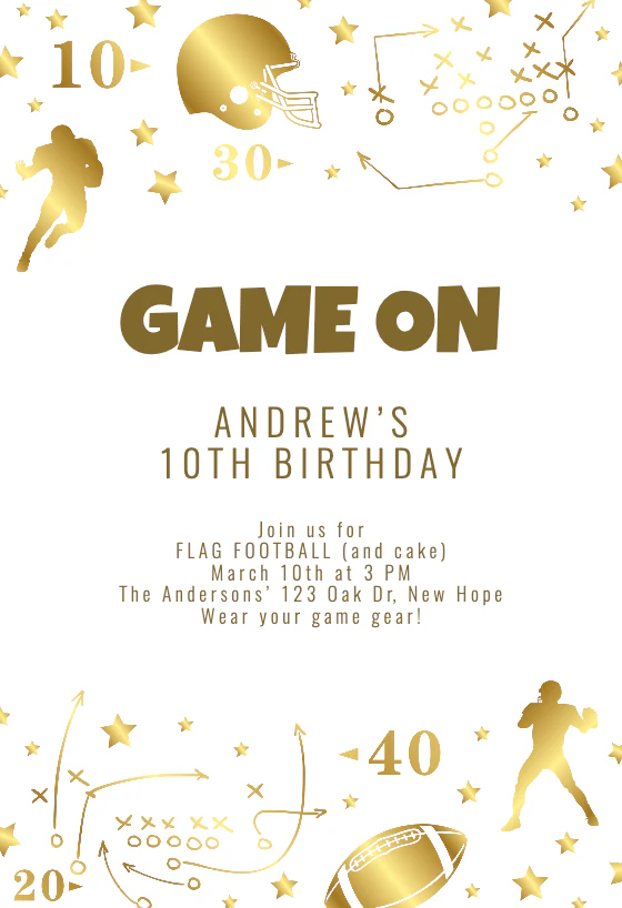 Game On - Birthday Invitation Template (Free) | Greetings Island