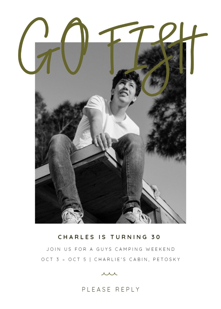 Go Fishing - Birthday Invitation Template (Free) | Greetings Island