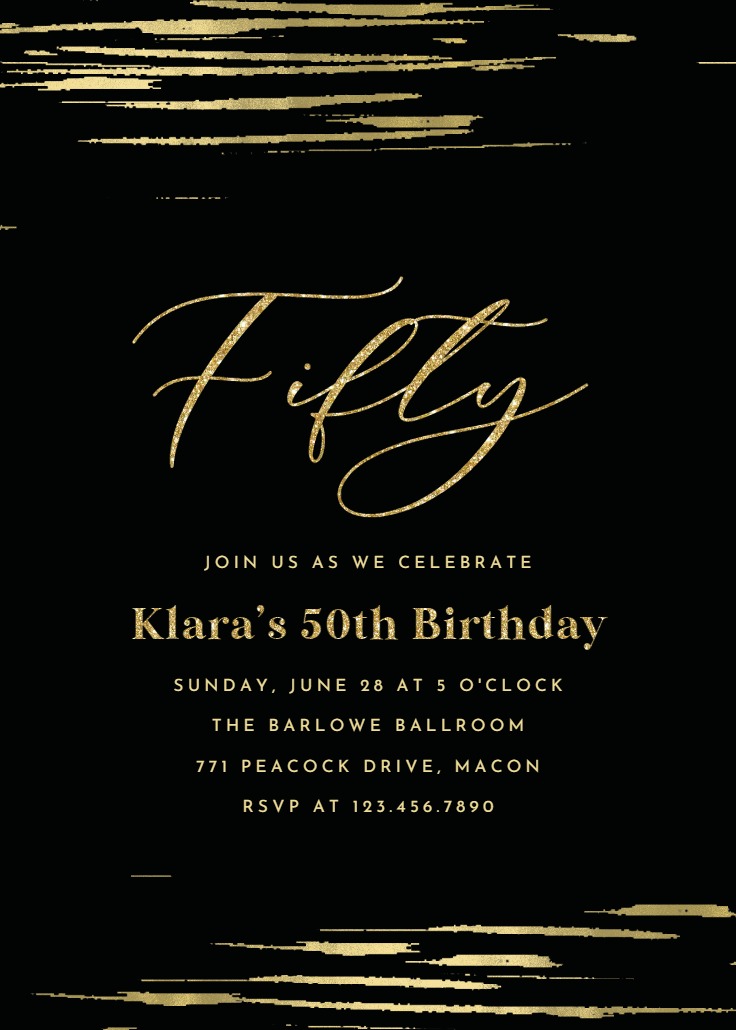 Intricate Swirls - Birthday Invitation Template | Greetings Island