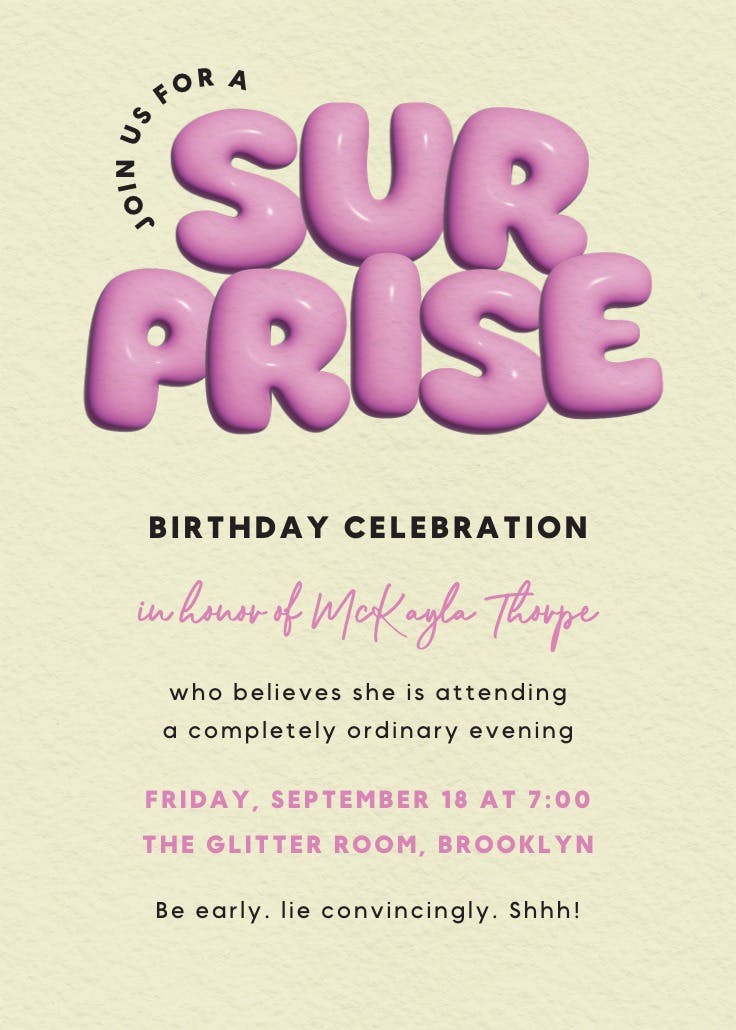 Helium Letters - Party Invitation Template (Free) | Greetings Island