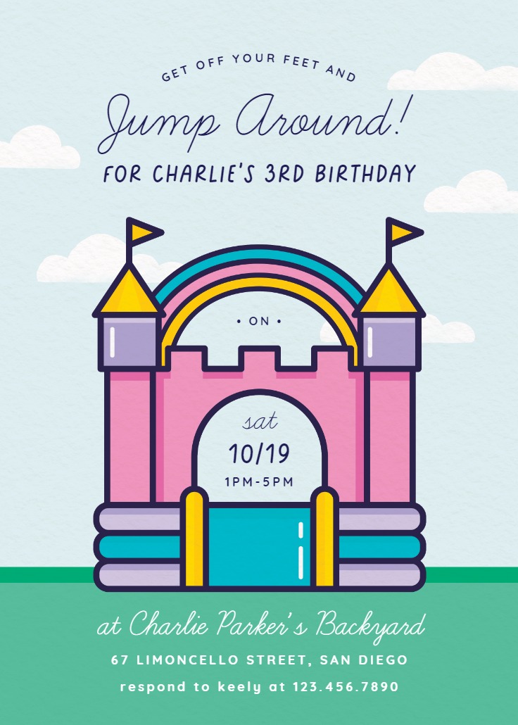 Jump Around - Birthday Invitation Template (Free) | Greetings Island