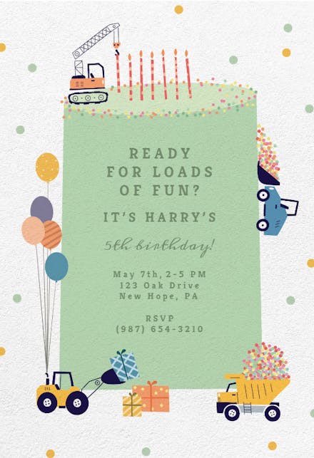 Loads Of Fun - Birthday Invitation Template | Greetings Island