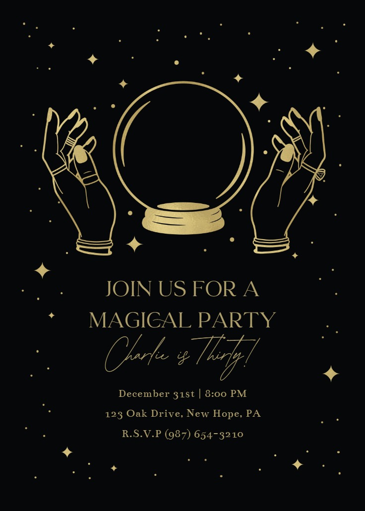 Magical Crystal ball - Birthday Invitation Template (Free) | Greetings ...