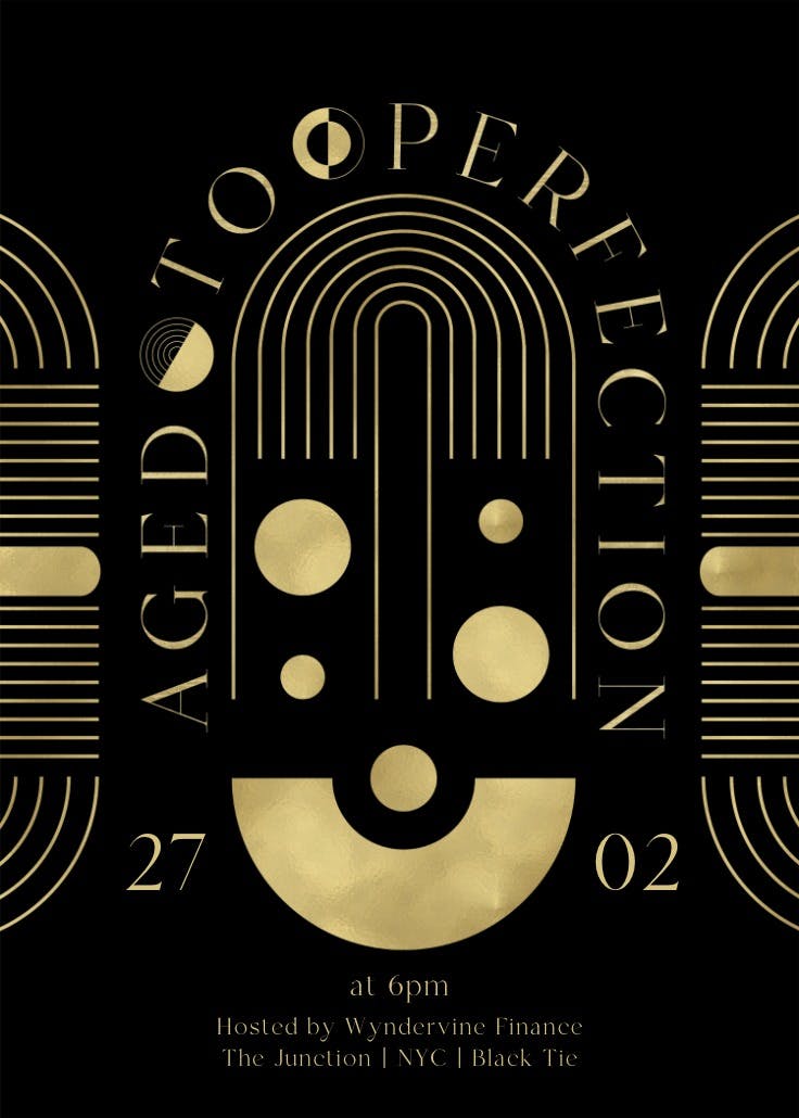 Monochrome Elegance - Party Invitation Template (Free) | Greetings Island