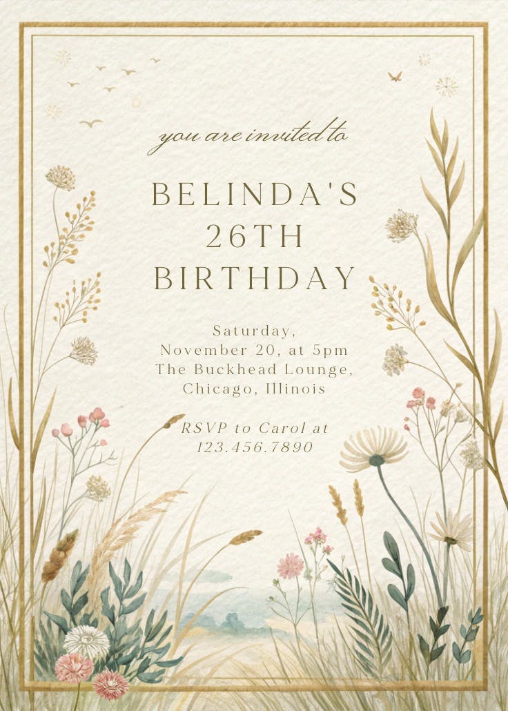 Nature's Love - Birthday Invitation Template | Greetings Island