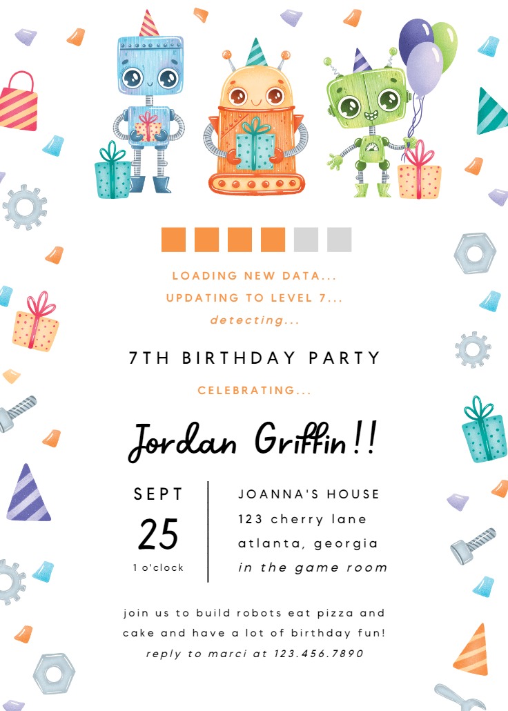 New Data - Birthday Invitation Template (Free) | Greetings Island