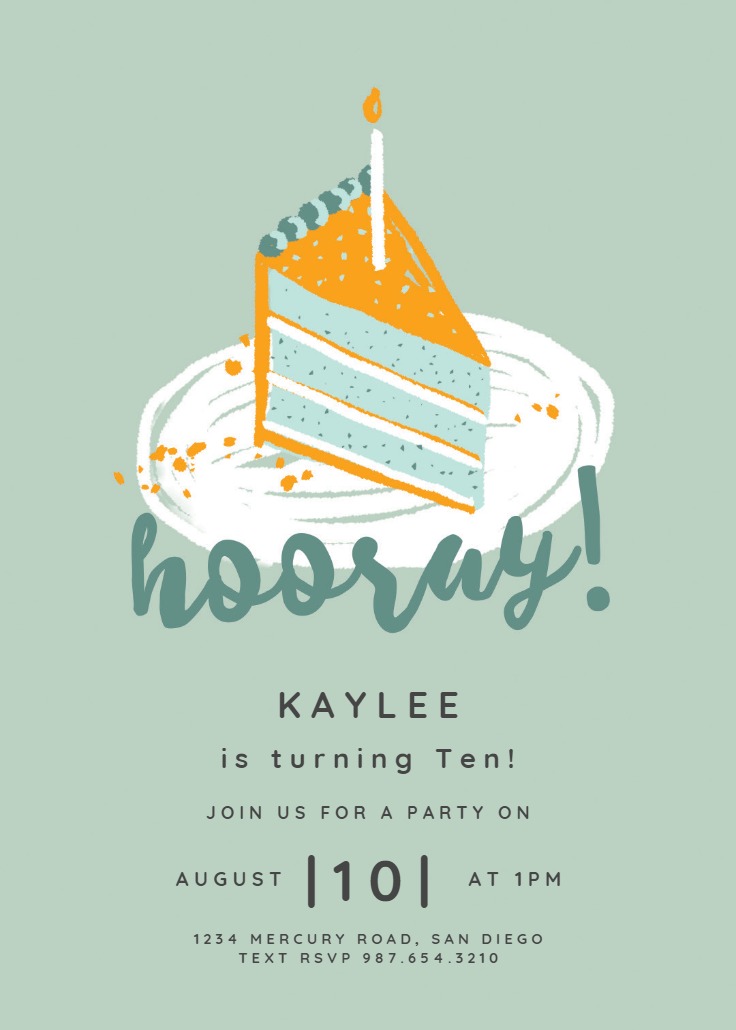 Cake Cake Cake Cake - Birthday Invitation Template (Free) | Greetings ...
