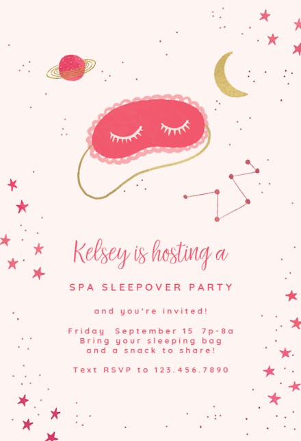 Page 2 Sleepover Party Invitation Templates Free Greetings Island