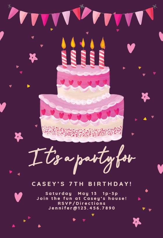 Punch Pop Cake - Birthday Invitation Template | Greetings Island
