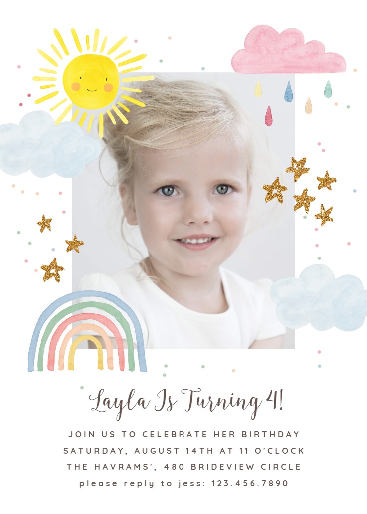 Rainbow magic - Birthday Invitation Template | Greetings Island