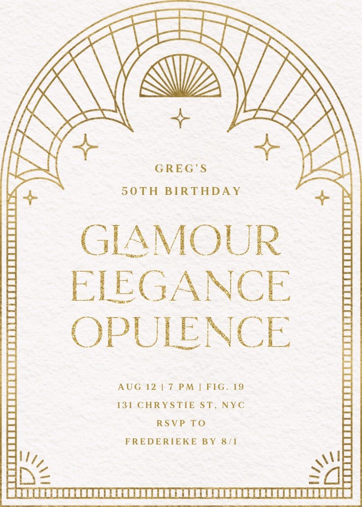 Roaring 50s - Birthday Invitation Template (Free) | Greetings Island