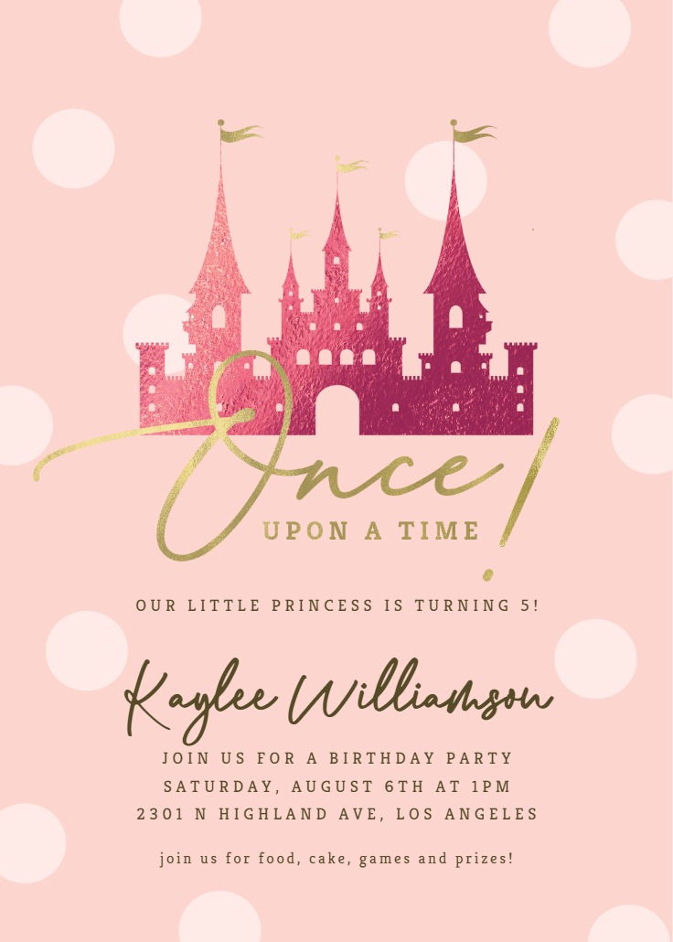 Pretty Princess - Birthday Invitation Template | Greetings Island