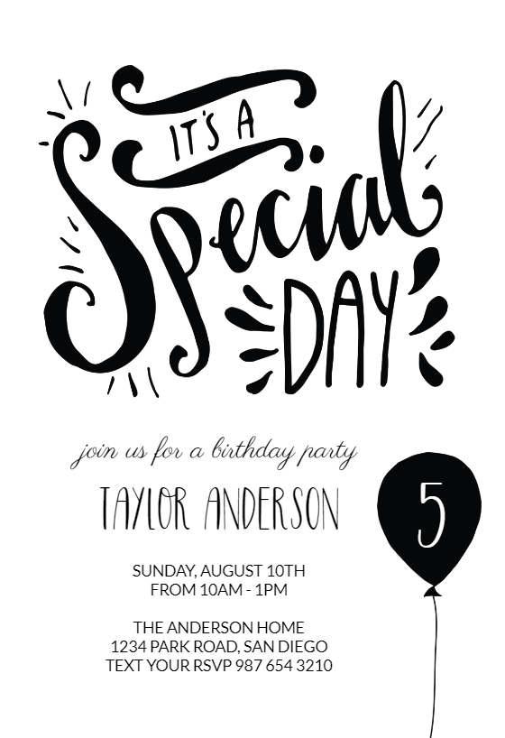 Sms - Birthday Invitation Template (Free) | Greetings Island