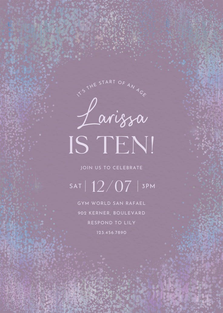 Start of an Age - Birthday Invitation Template (Free) | Greetings Island