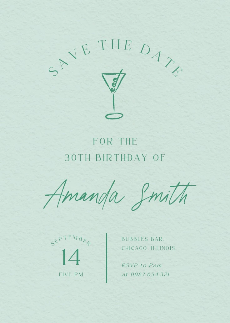 Structured Typography - Birthday Invitation Template (Free) | Greetings ...