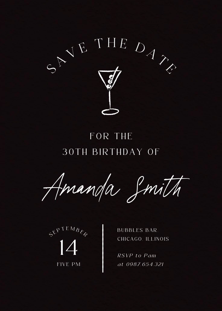 Structured Typography - Birthday Invitation Template (Free) | Greetings ...