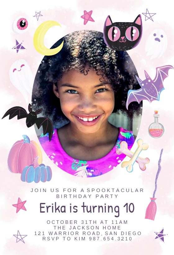 Glitter Spooky - Invitation Template | Greetings Island