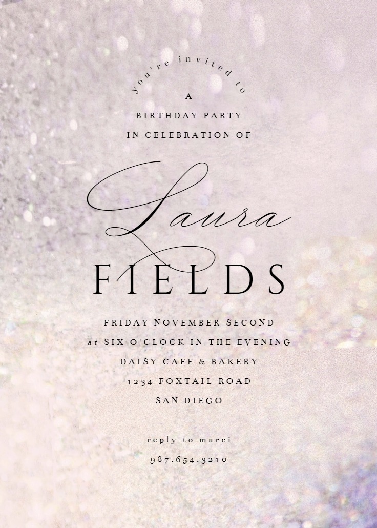 Elegant Flowers - Birthday Invitation Template (Free) | Greetings Island