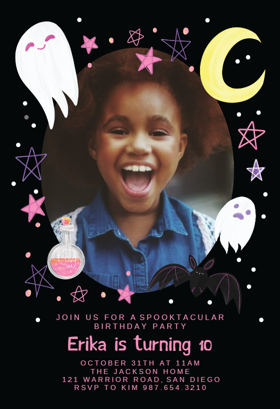 Glitter Spooky - Invitation Template | Greetings Island