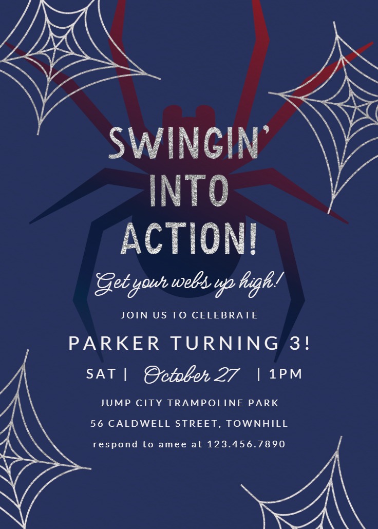 Swingin' Into Action - Birthday Invitation Template (Free) | Greetings ...