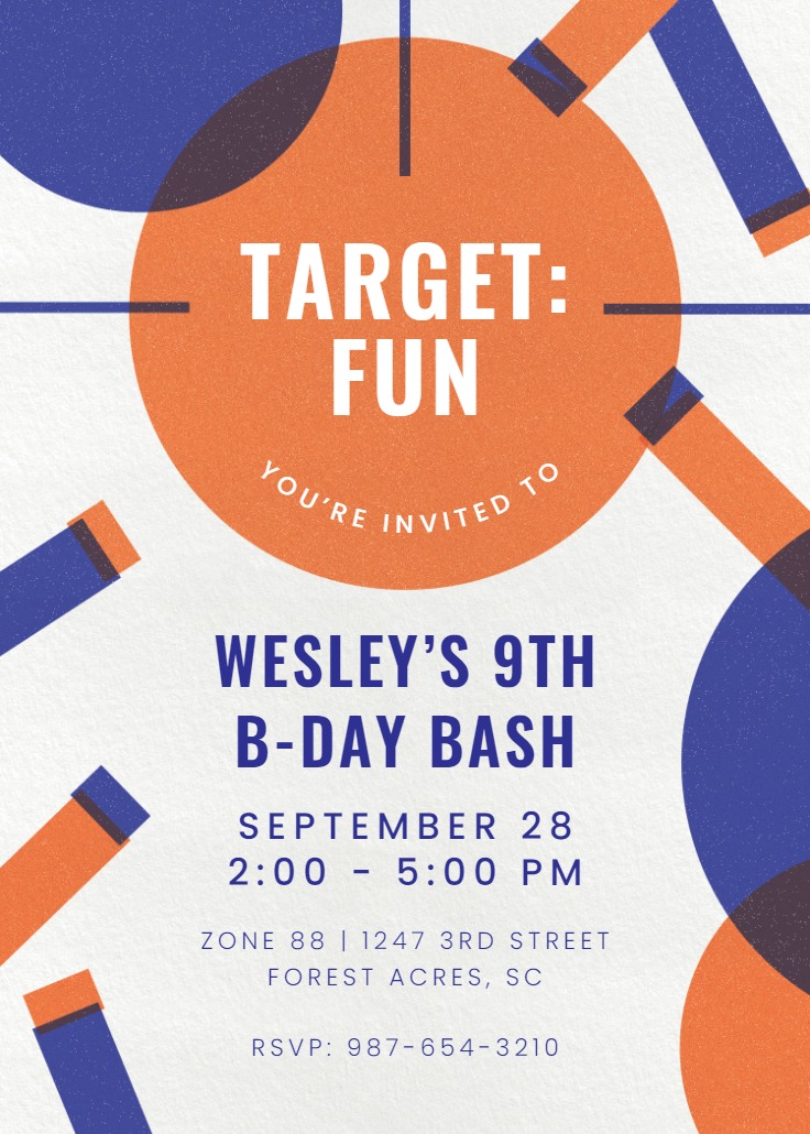 Target: Fun - Birthday Invitation Template (Free) | Greetings Island