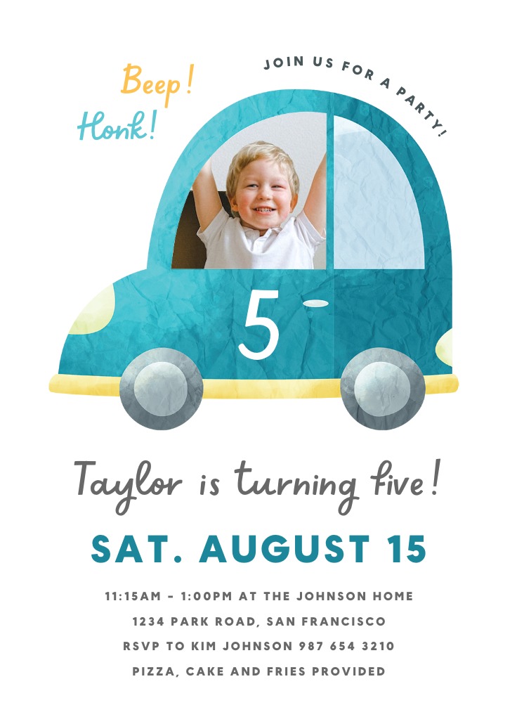 Traffic - Birthday Invitation Template | Greetings Island