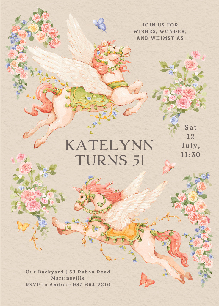 Wishes and Whimsy Birthday - Birthday Invitation Template (Free ...