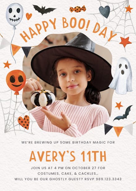 Witchy Watercolors Photo - Birthday Invitation Template (Free ...