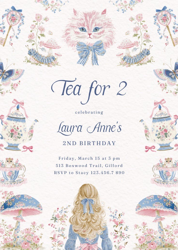 Wonderland - Party Invitation Template (Free) | Greetings Island