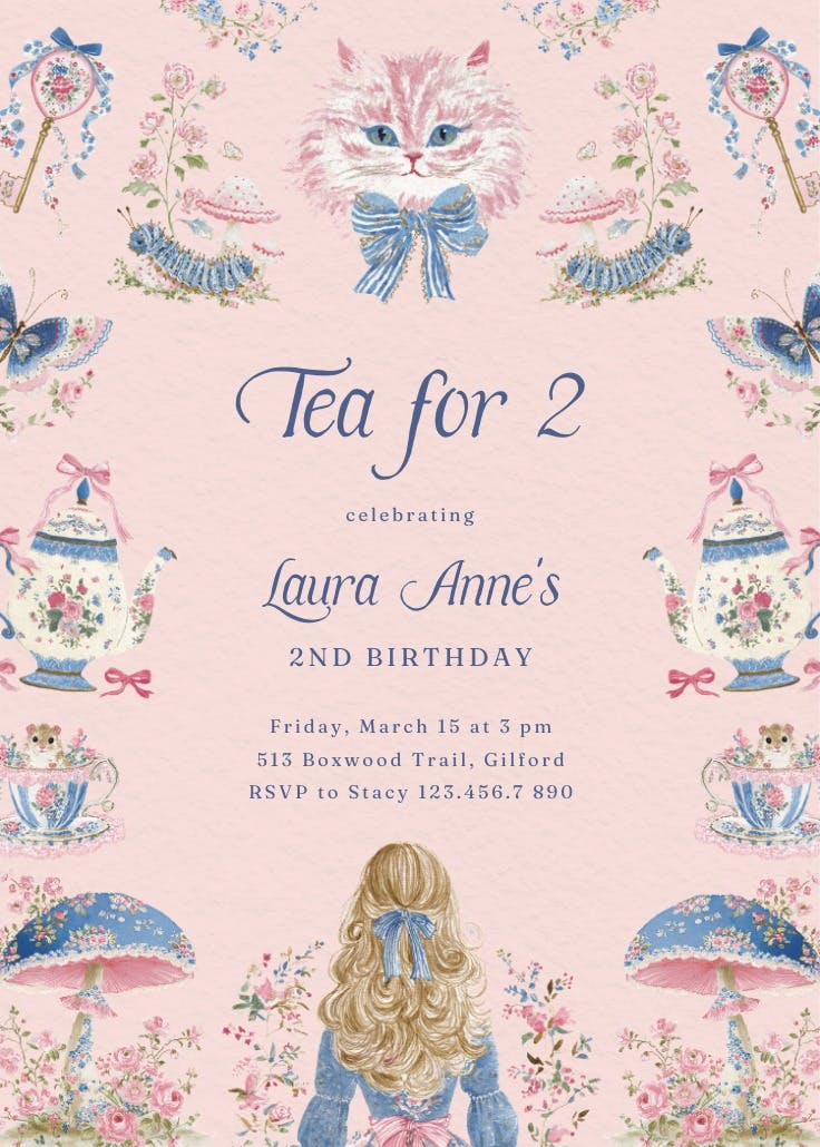 Wonderland - Party Invitation Template (Free) | Greetings Island