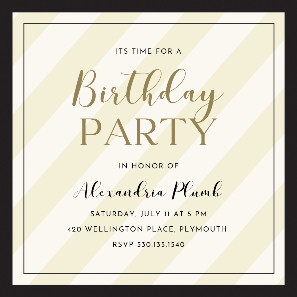 Quarters - Birthday Invitation Template (Free) | Greetings Island