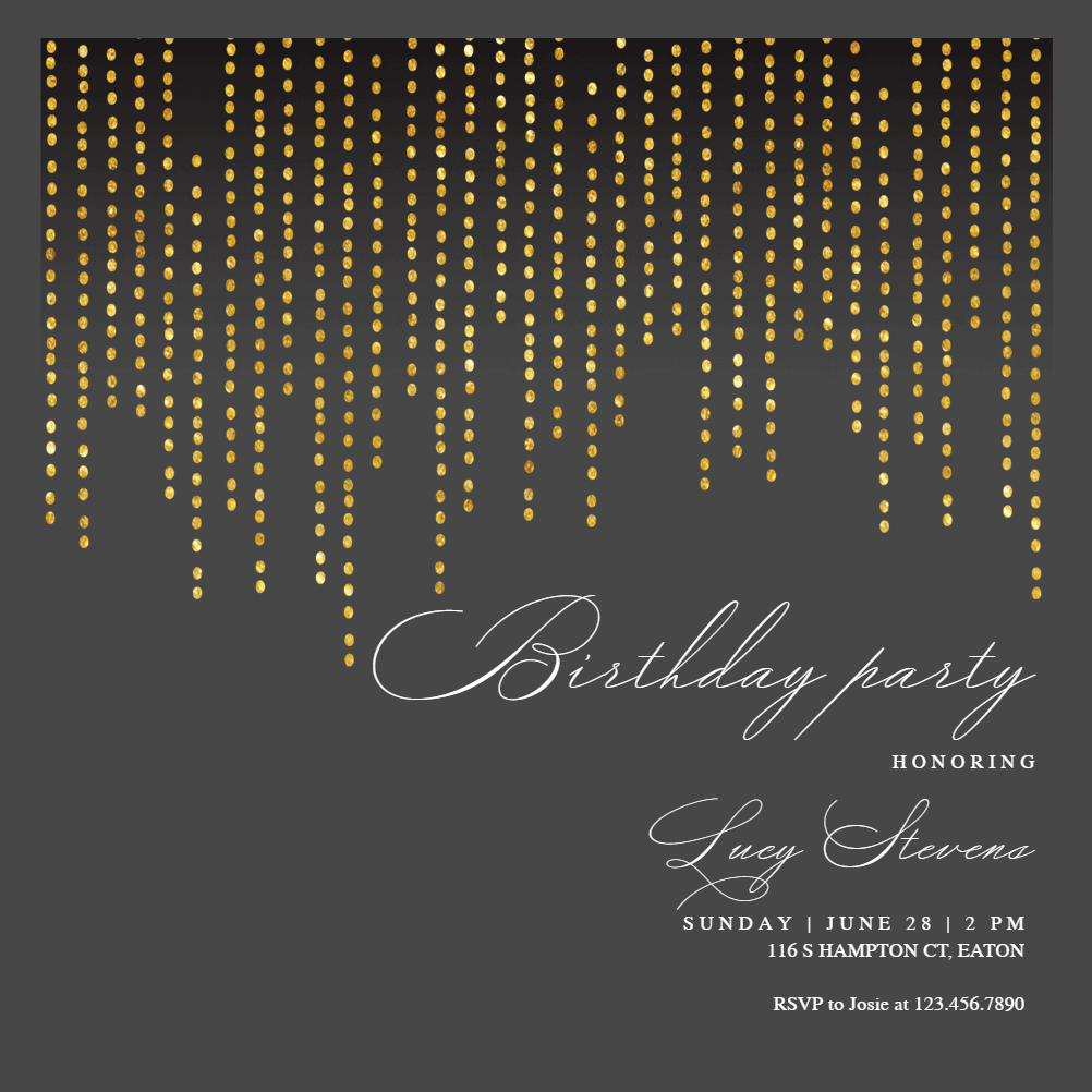 Dot Strands - Birthday Invitation Template (Free) | Greetings Island