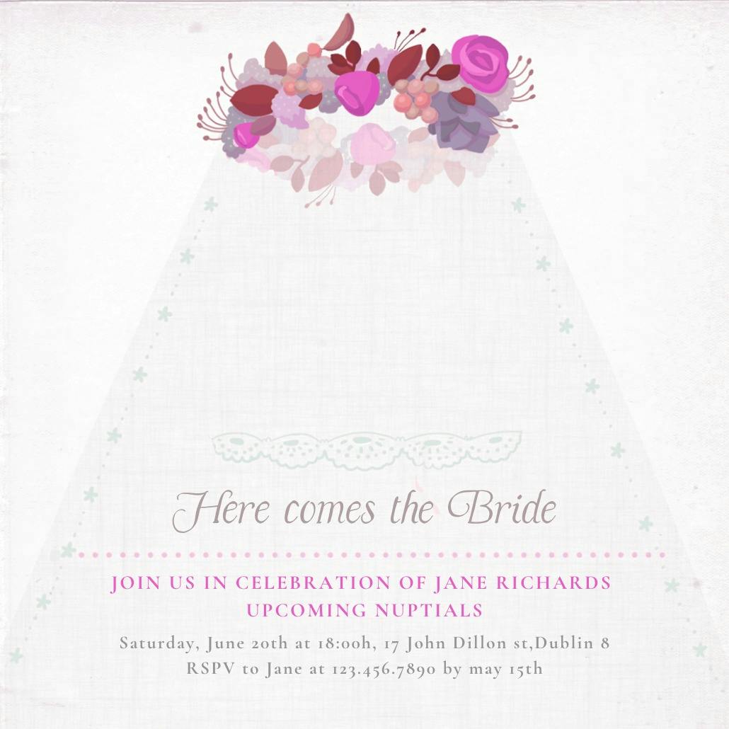Flower Crown - Bridal Shower Invitation Template (Free) | Greetings Island