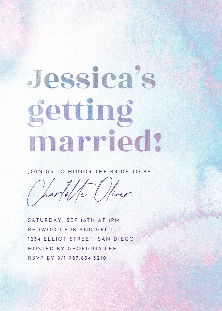 Dream Gradient - Bridal Shower Invitation Template (Free) | Greetings ...