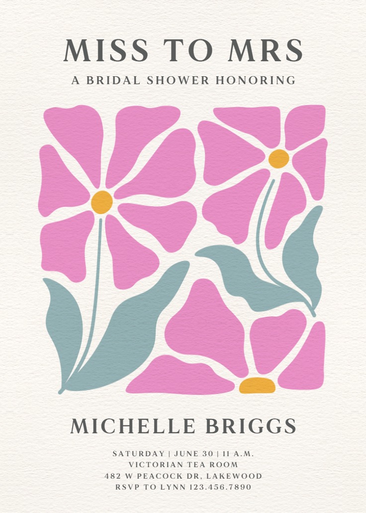 Vivid Screenprints - Bridal Shower Invitation Template (Free ...