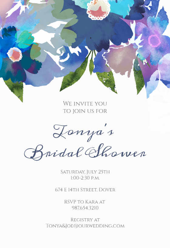 Watercolor Classic - Bridal Shower Invitation Template (Free ...