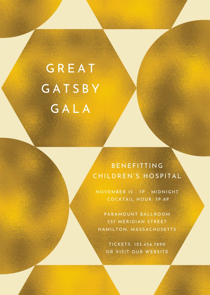 Bold Geometrics - Gala Invitation Template (Free) | Greetings Island