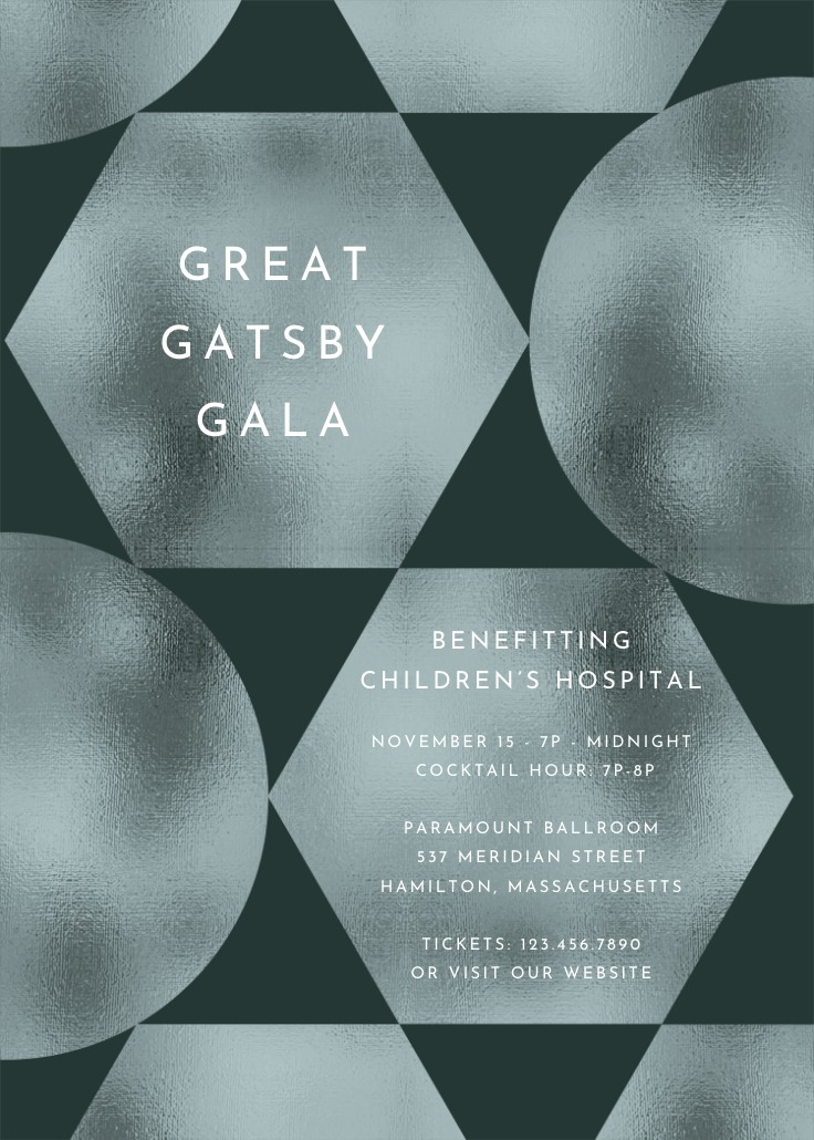 Bold Geometrics - Gala Invitation Template (Free) | Greetings Island