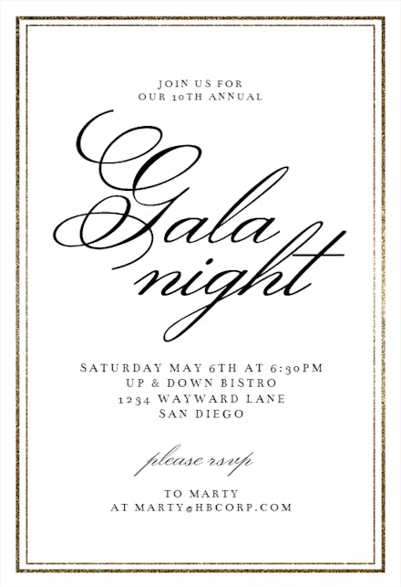 Gala Invitaciones Gratis
