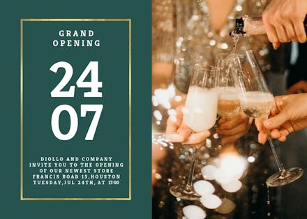 Were open - Grand Opening Invitation Template (Free) | Greetings Island