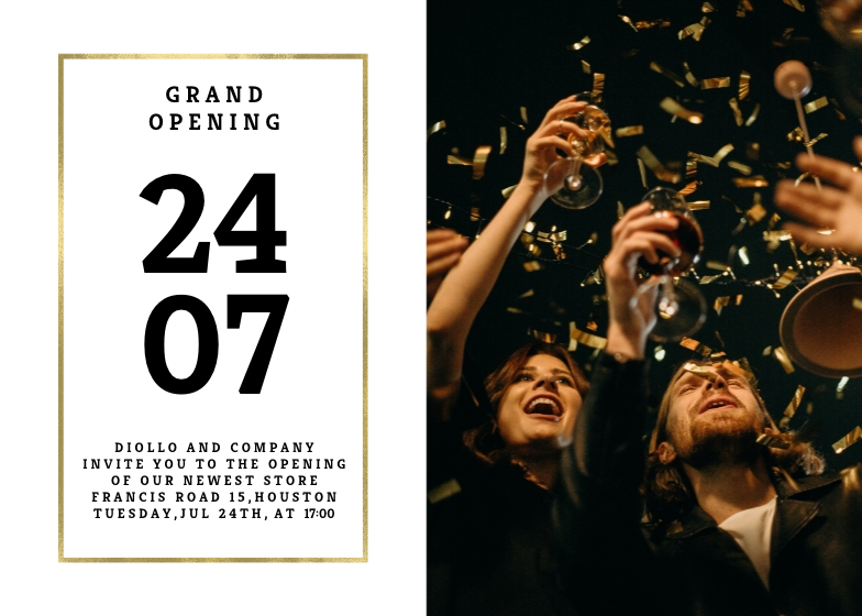 Big Date - Grand Opening Invitation Template (Free) | Greetings Island