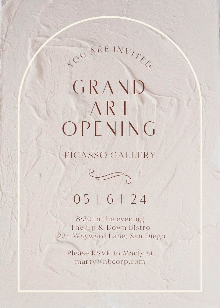 Elegant Texture - Grand Opening Invitation Template | Greetings Island