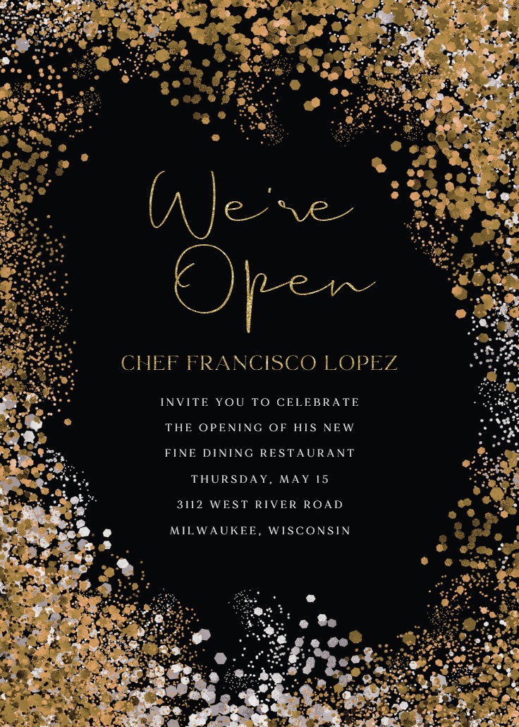 Glitter grand opening - Grand Opening Invitation Template | Greetings ...