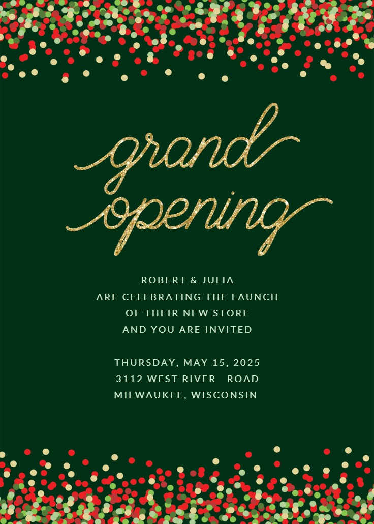 Grand opeining confetti - Grand Opening Invitation Template (Free ...