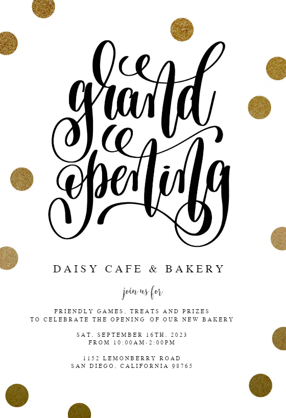 Grand Opening - Grand Opening Invitation Template (Free) | Greetings Island