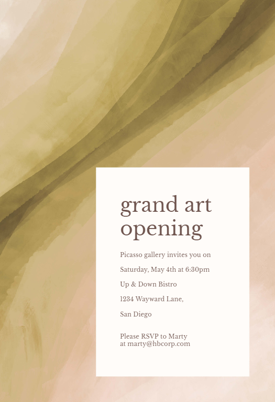 Center Gradient - Business Event Invitation Template (Free) | Greetings ...