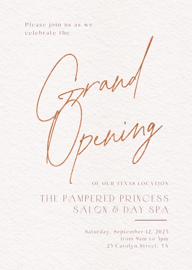 Sweeping Surprise - Grand Opening Invitation Template (Free ...