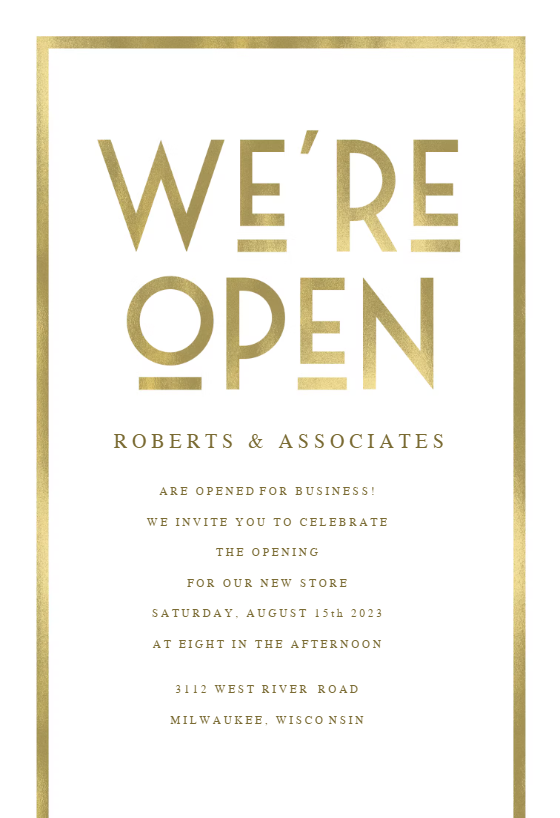 Elegant opening - Grand Opening Invitation Template (Free) | Greetings ...