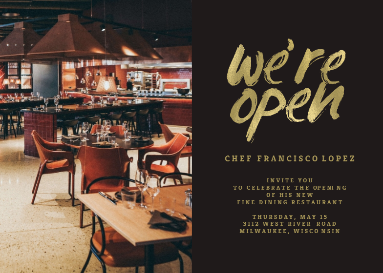 Were open - Grand Opening Invitation Template (Free) | Greetings Island